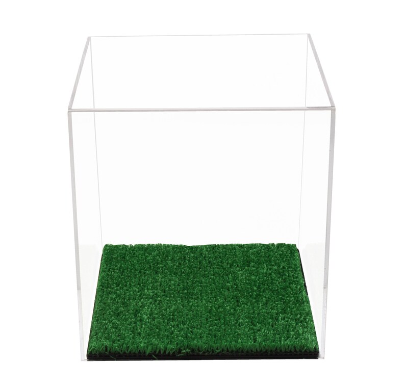 Versatile Deluxe Acrylic Display Case Small Rectangle Box With Turf ...
