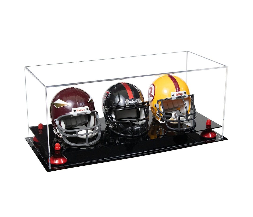 Acrylic Three Mini - Miniature Football Helmet (not Full Size) Display ...