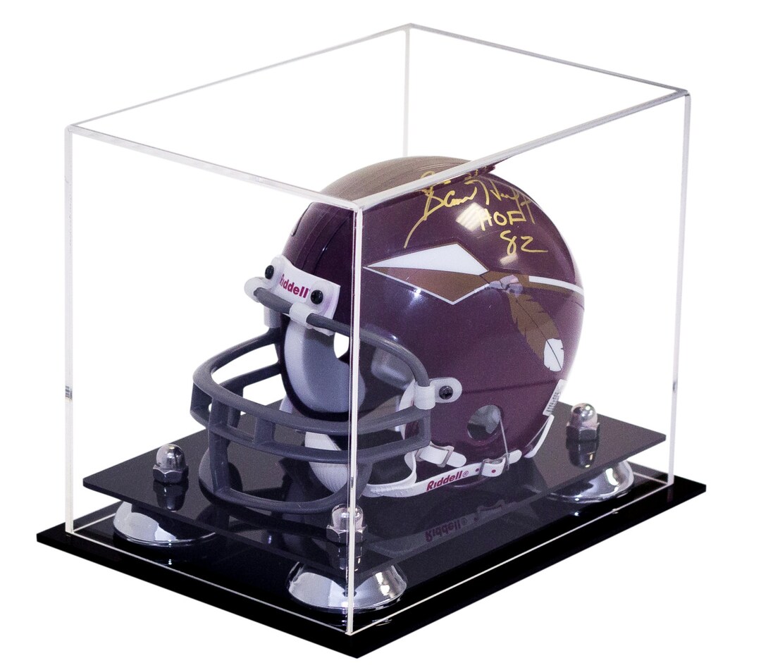 Clear Acrylic Mini Miniature Football Helmet not Full Size Display Case ...