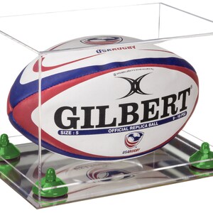 Clear Acrylic Rugby Ball Display Case With Risers and Mirror | Etsy