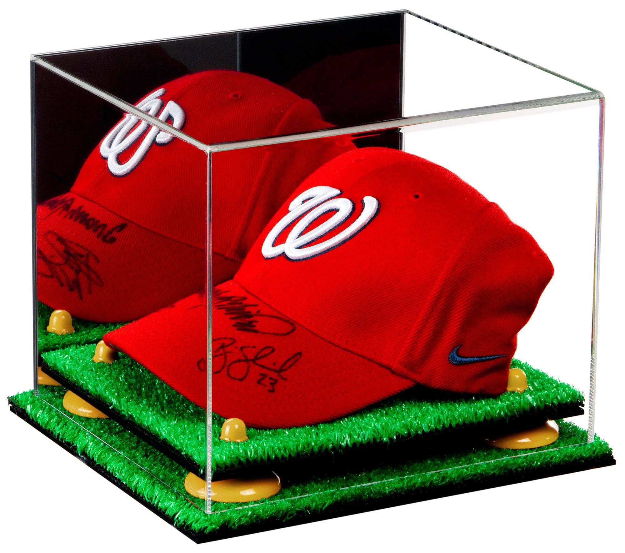 Clear Acrylic Baseball Cap Display Case With Risers and Turf Base (A006 ...