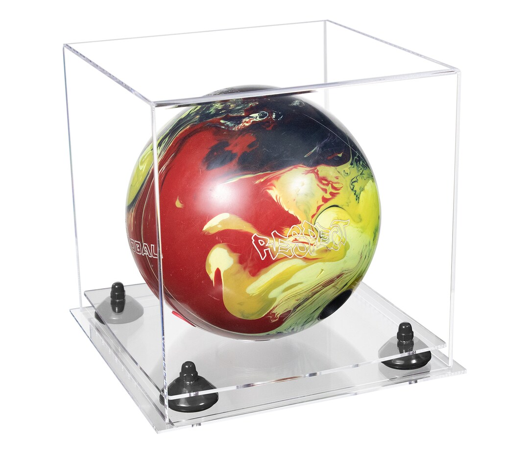 Better Display Cases Acrylic Bowling Ball Display Case With Risers and ...