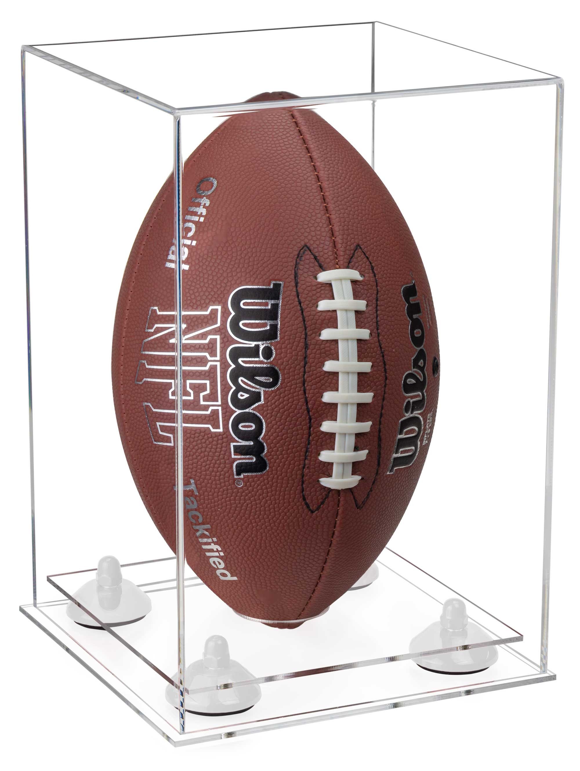 Clear Acrylic Football Display Case Vertical with Risers and | Etsy