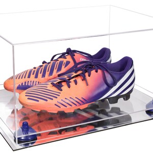 Clear Acrylic Shoe Pair Display Case for Soccer Cleats Football Cleats ...