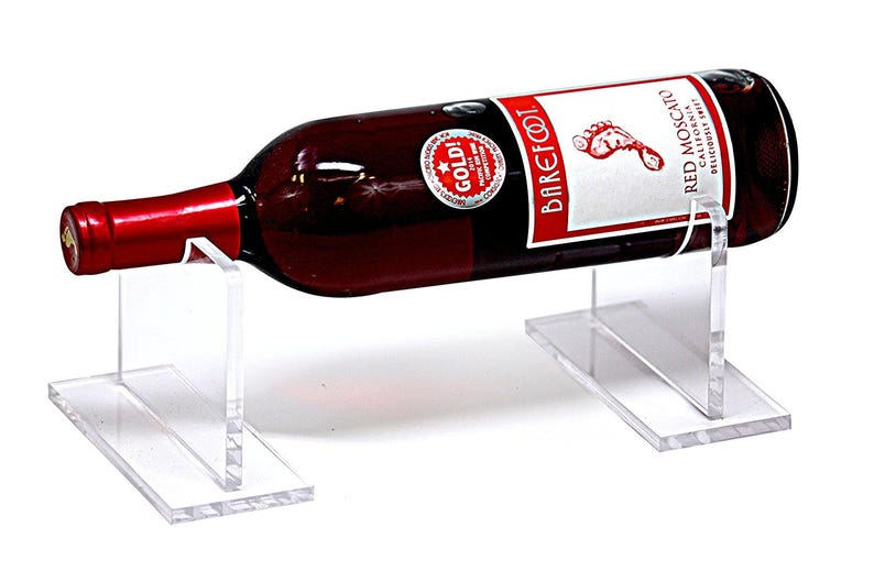 Deluxe Clear Acrylic Wine Bottle Display Holder - Etsy