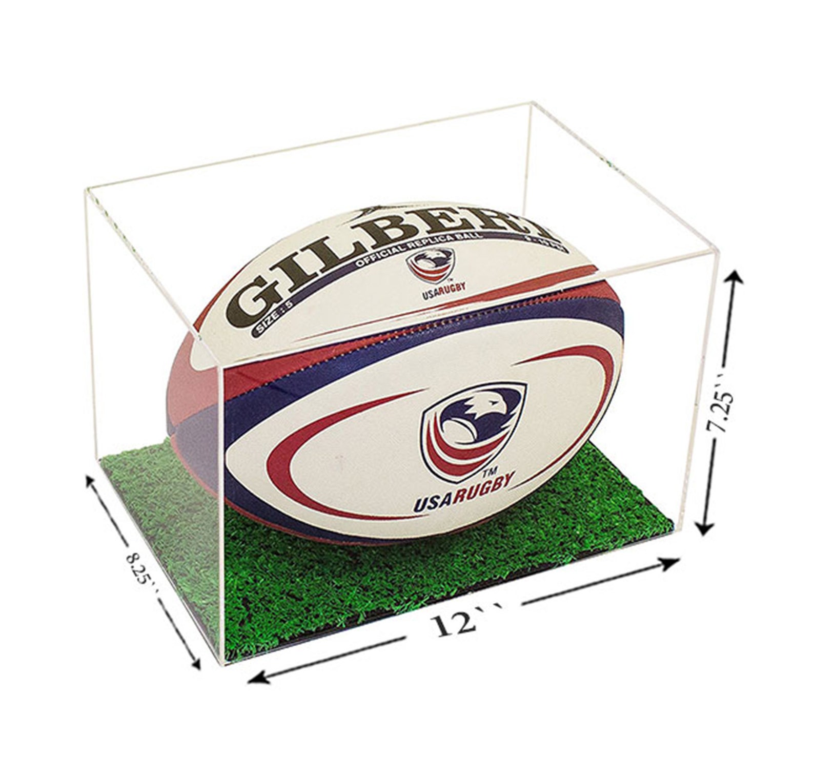 Deluxe Acrylic Rugby Ball Display Case With Green Turf Bottom | Etsy