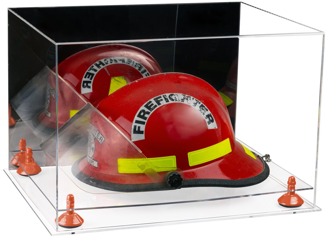 Acrylic Fireman's Helmet Large Display Case With Mirror | Etsy