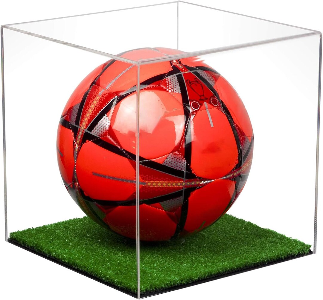 Better Display Cases Clear Acrylic Full Size Soccer Ball Display Case ...