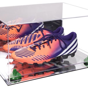 Clear Acrylic Shoe Pair Display Case for Soccer Cleats Football Cleats ...