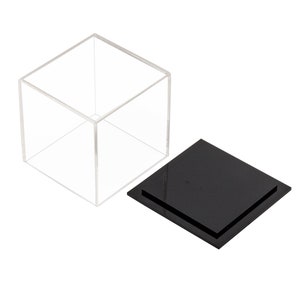 Versatile Acrylic Display Case, Cube, Dust Cover and Riser 3" X 3" X 3 ...
