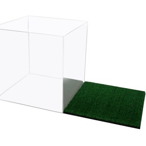 Versatile Deluxe Acrylic Display Case - Small Square Box With Turf ...