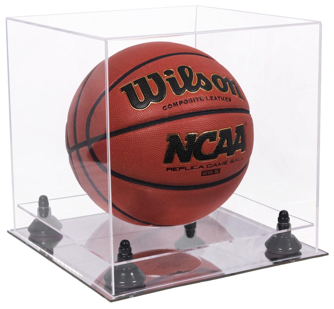 Acrylic Full Size Basketball Display Case With Risers and Mirror Base ...