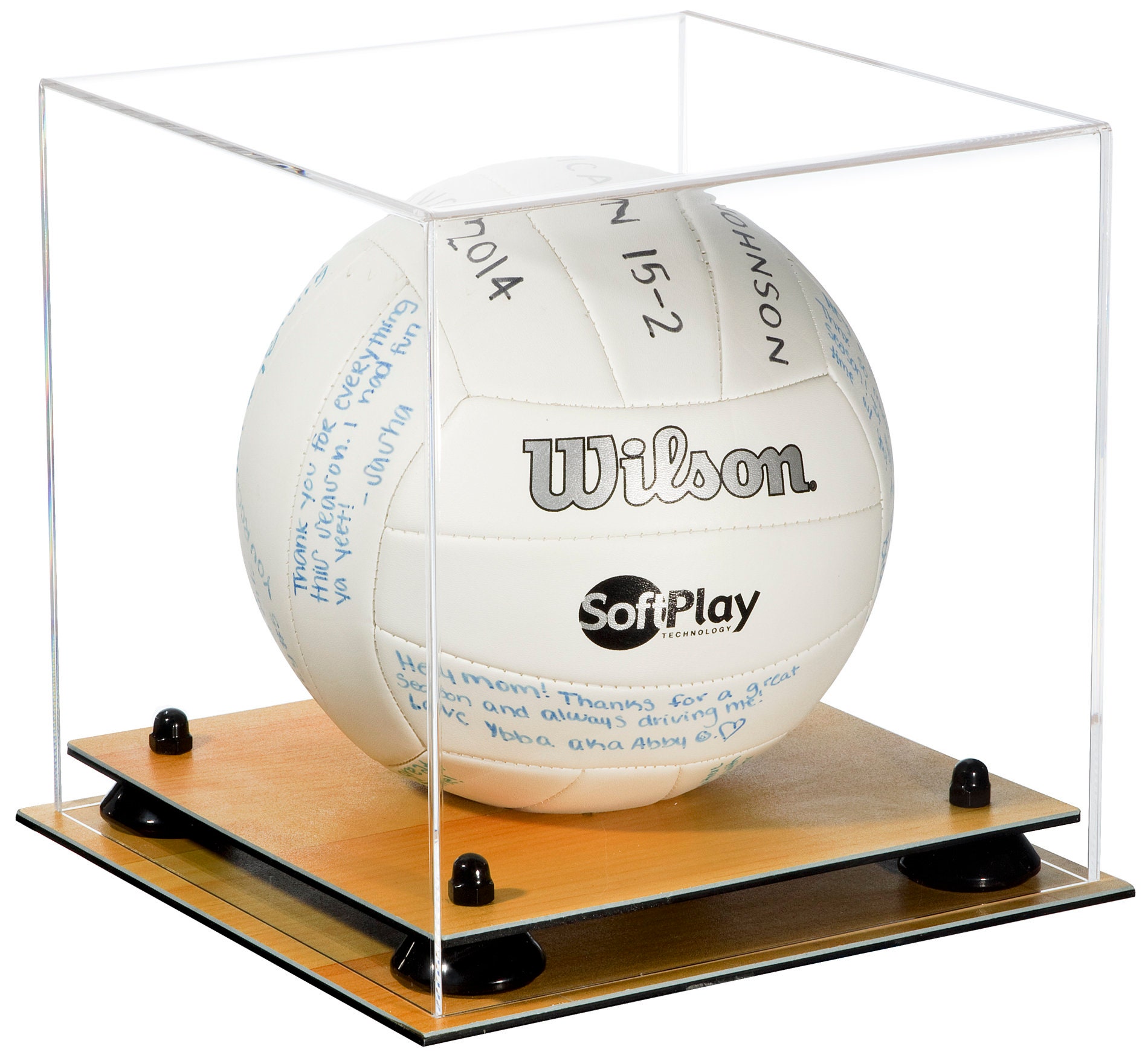 Deluxe Clear Acrylic Volleyball Display Case With Risers and | Etsy