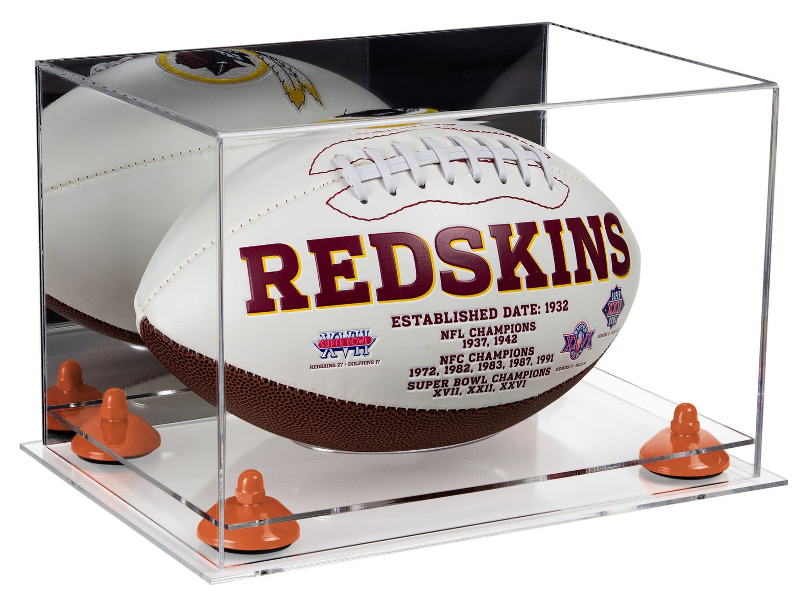 Acrylic Football Display Case With Mirror Risers and Clear | Etsy