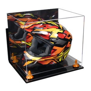 Acrylic Motorcycle Motocross or Nascar Racing Helmet Display Case With ...