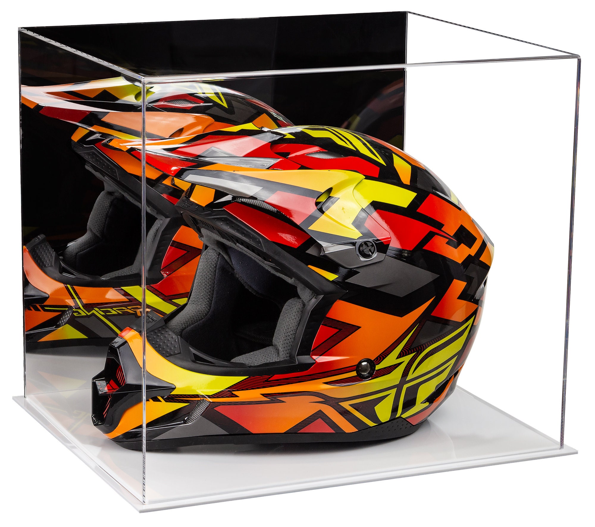 Acrylic Motorcycle Motocross or Nascar Racing Helmet Display Case (A024 ...