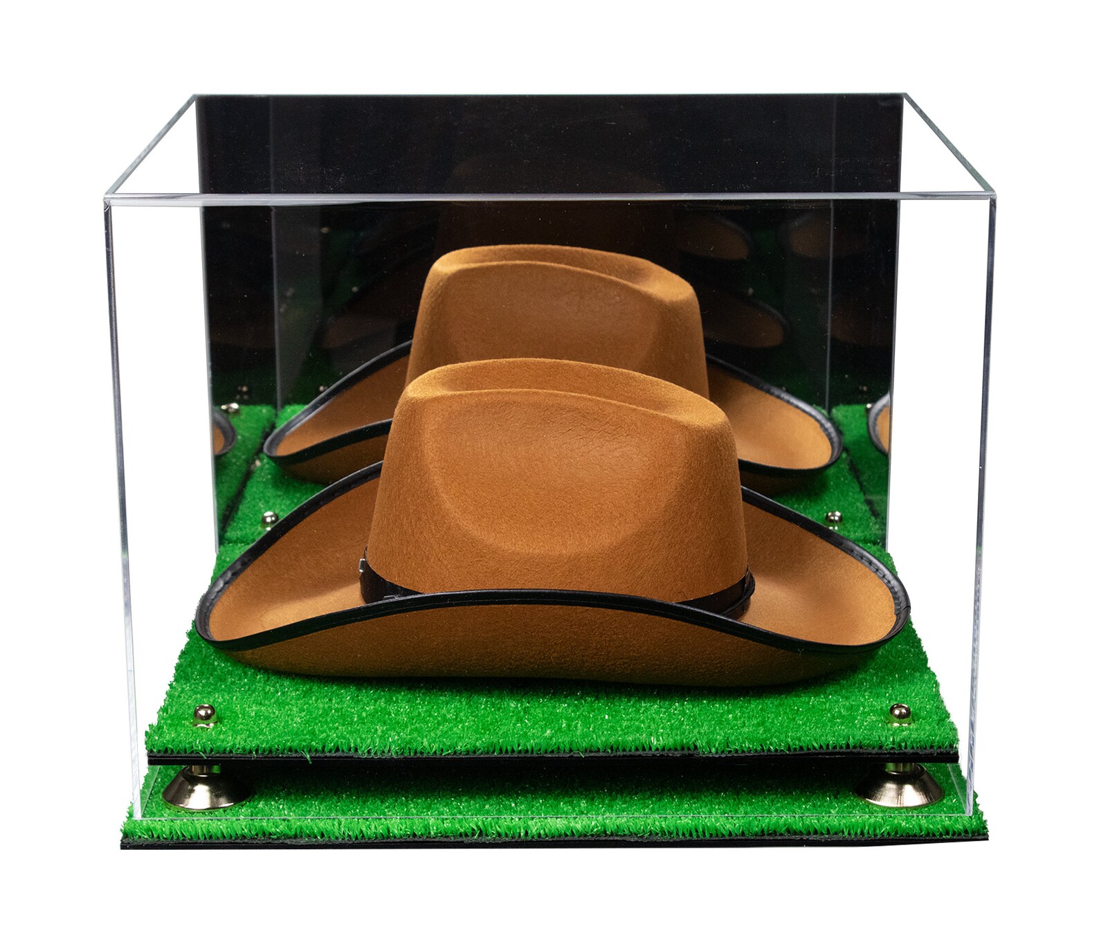 Acrylic Versatile Display Case With Risers and Turf Base - 16" X 13" X ...