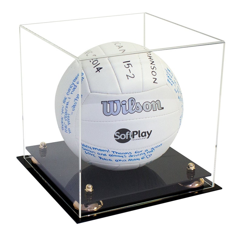 Clear Acrylic Volleyball Display Case With Risers and Black Base (B02 ...