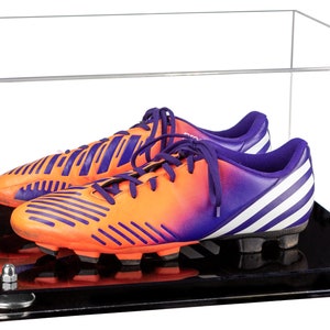 Clear Acrylic Shoe Pair Display Case for Soccer Cleats Football Cleats ...