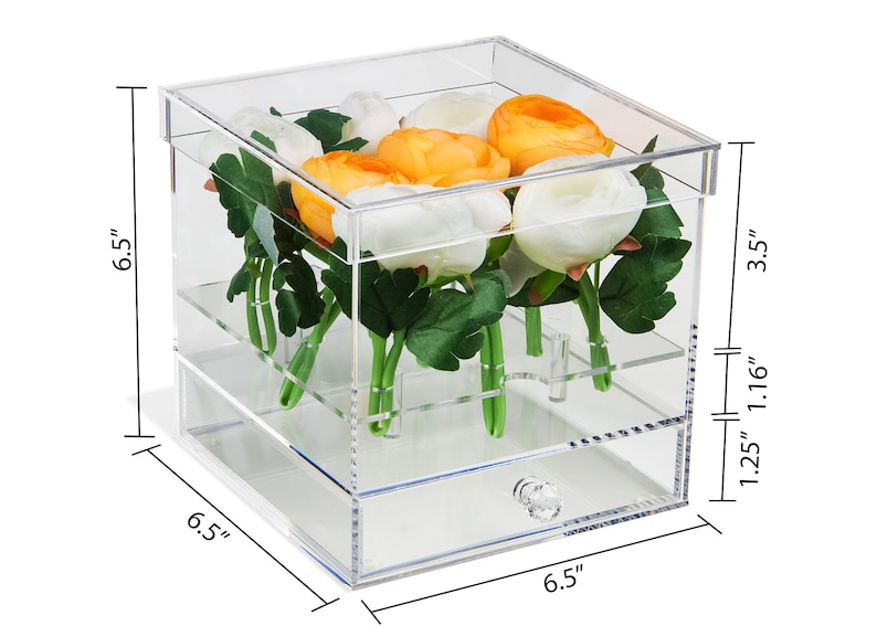 Clear Acrylic Flower Display Case for Wedding and Home - Etsy
