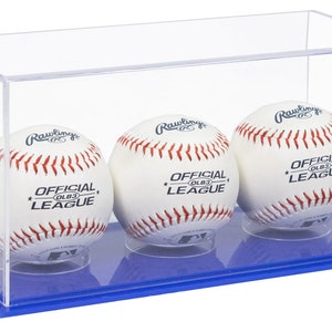 Better Display Cases Double & Triple Baseballs or Tennis Balls Clear ...