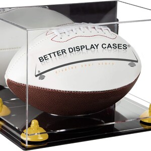 Clear Acrylic Football Display Case With Risers and Clear Base (A004-CB ...