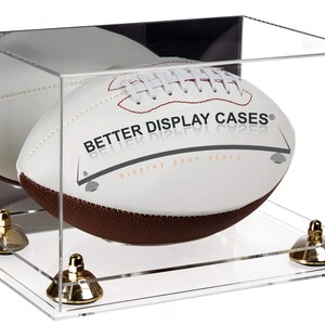 Acrylic Football Display Case With Mirror, Risers and Clear Base A004 ...