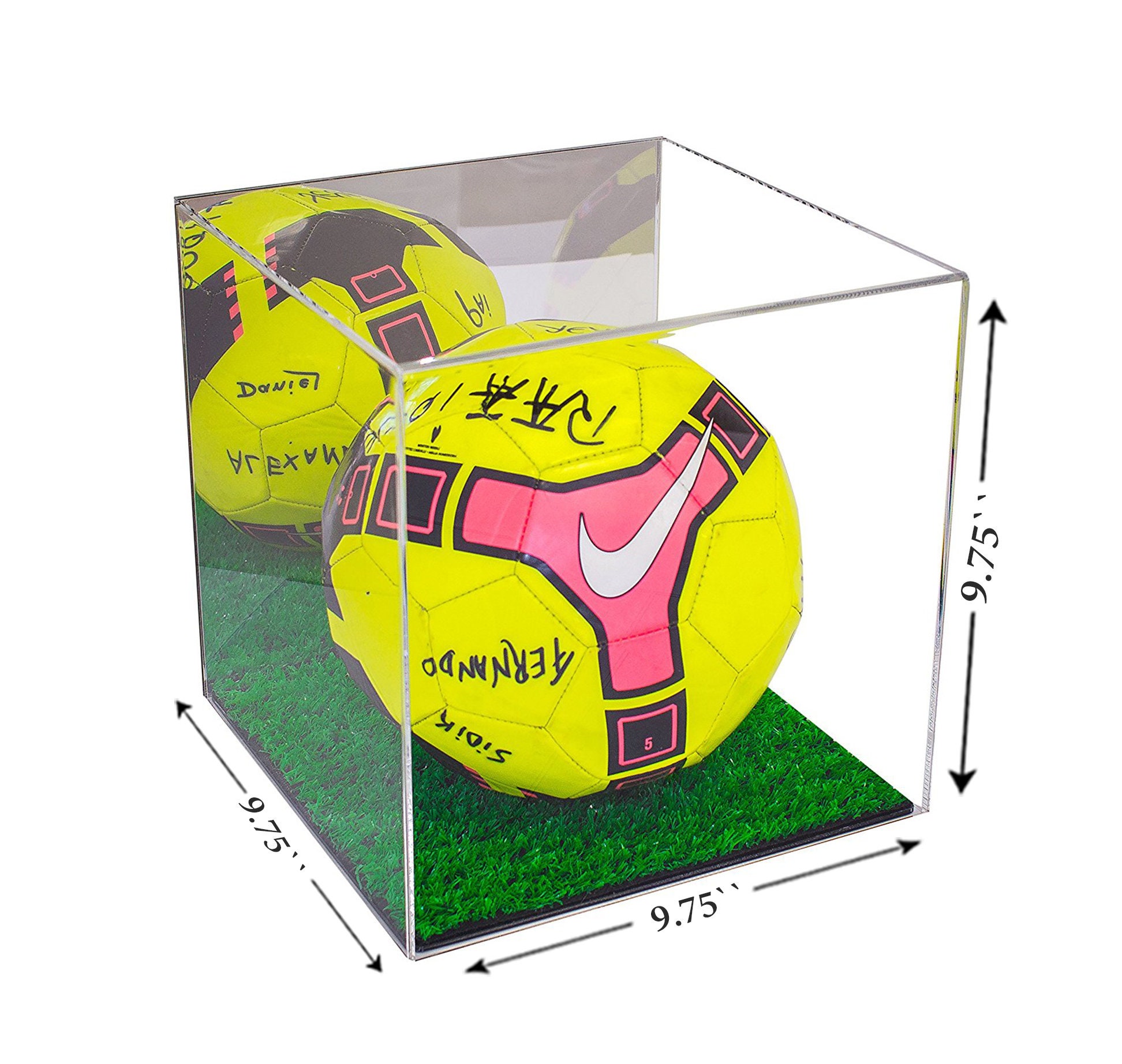 Deluxe Acrylic Full Size Soccer Ball Display Case With Turf Floor (A007 ...
