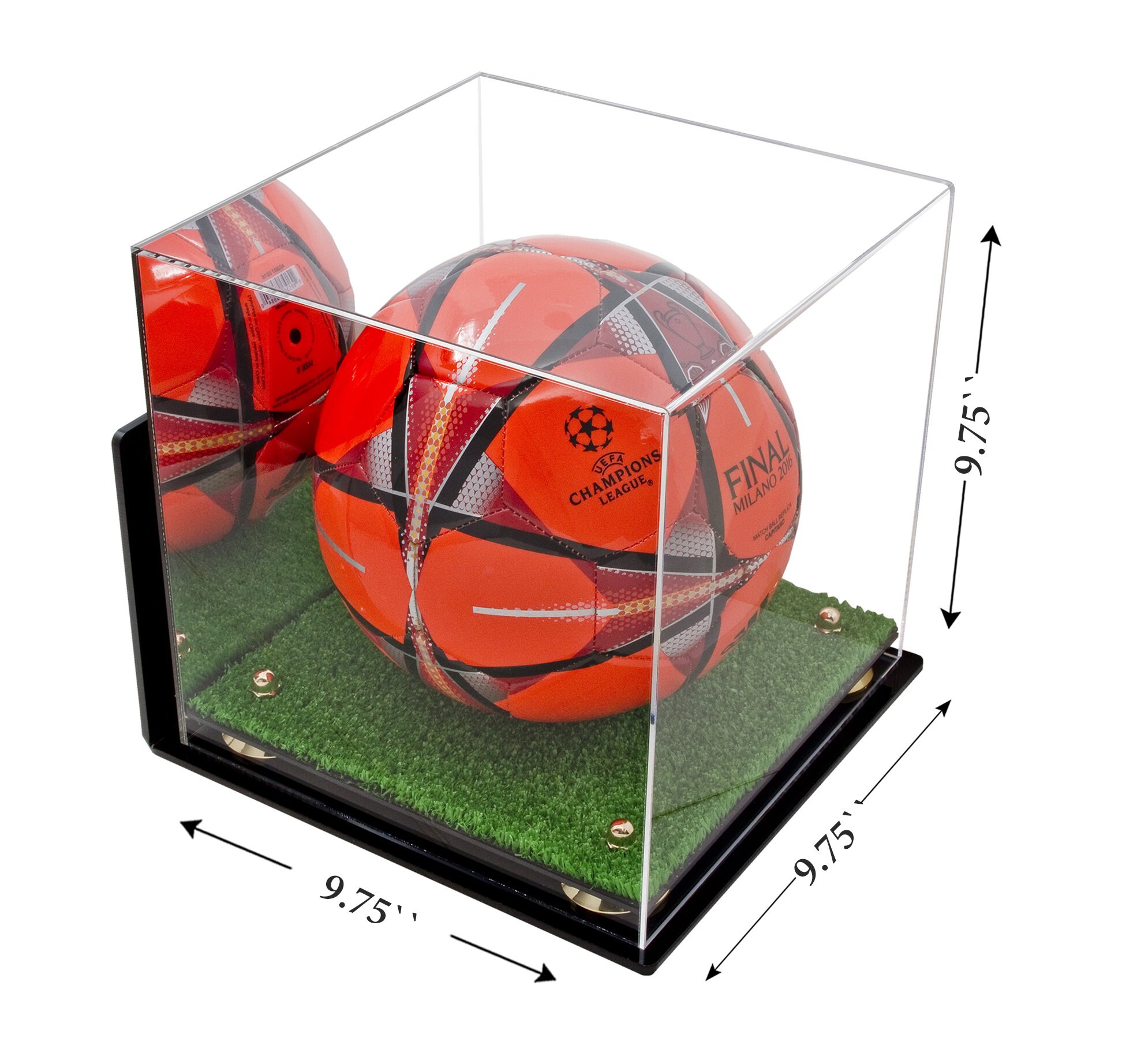 Deluxe Acrylic Soccer Ball Display Case With Risers Mirror | Etsy