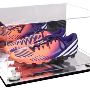 Clear Acrylic Shoe Pair Display Case for Soccer Cleats Football Cleats ...