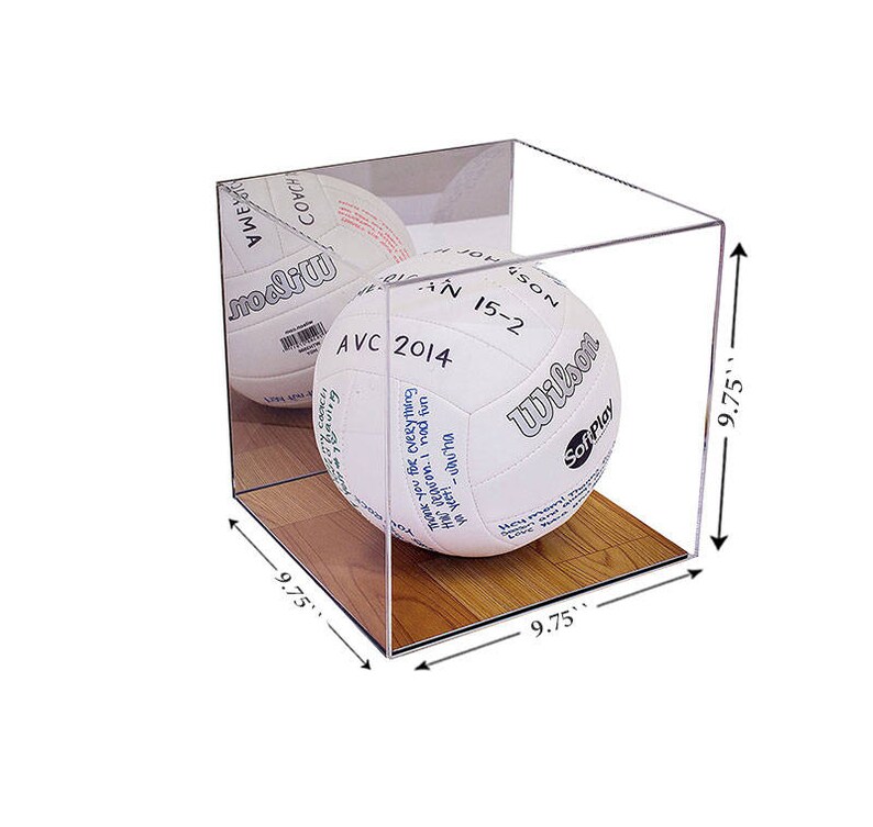Deluxe Acrylic Volleyball Display Case With Simulated Wood - Etsy