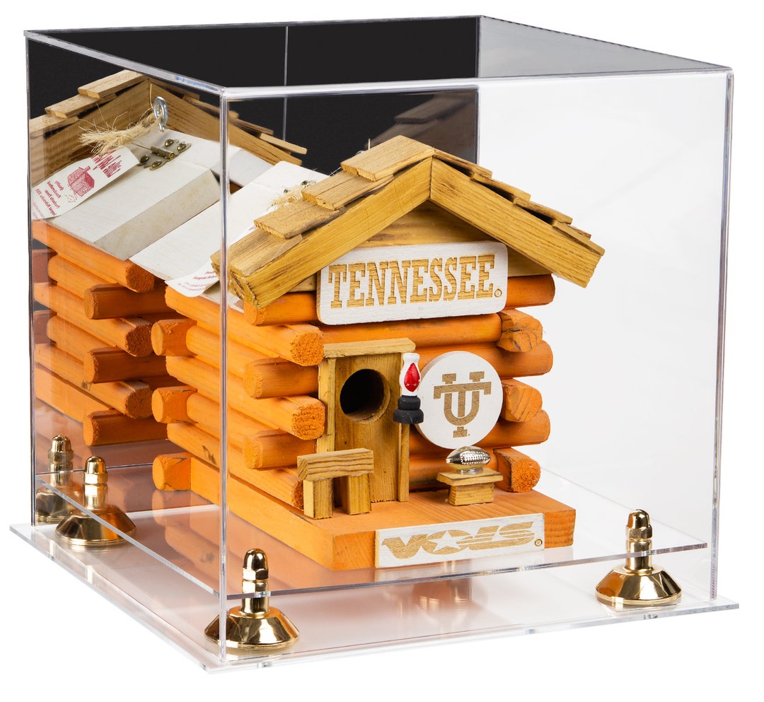 Versatile Acrylic Display Case Medium Square Box With Mirror, Risers ...