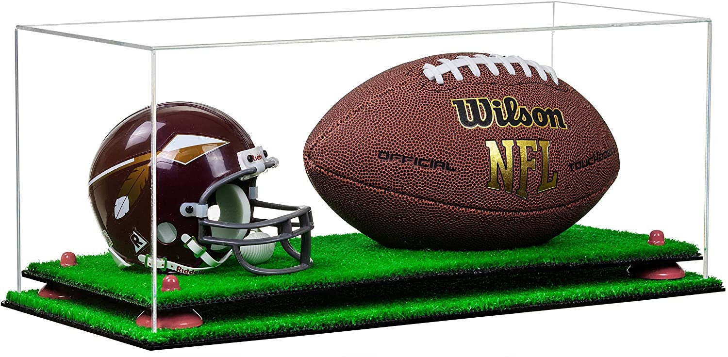 Full-size Football and Mini Helmet Display Case Clear | Etsy