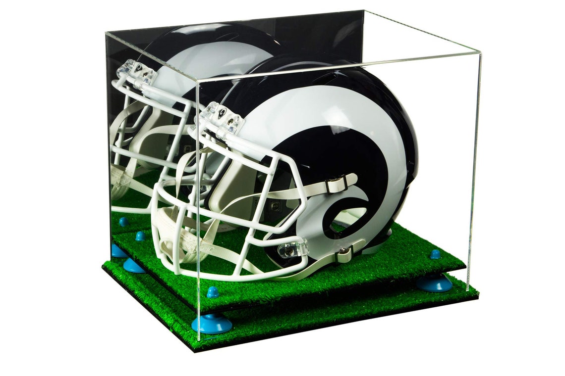 Acrylic Football Helmet Display Case With Mirror Risers and - Etsy