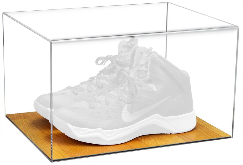 Deluxe Acrylic Basketball Shoe Display Case With Wood Floor | Etsy