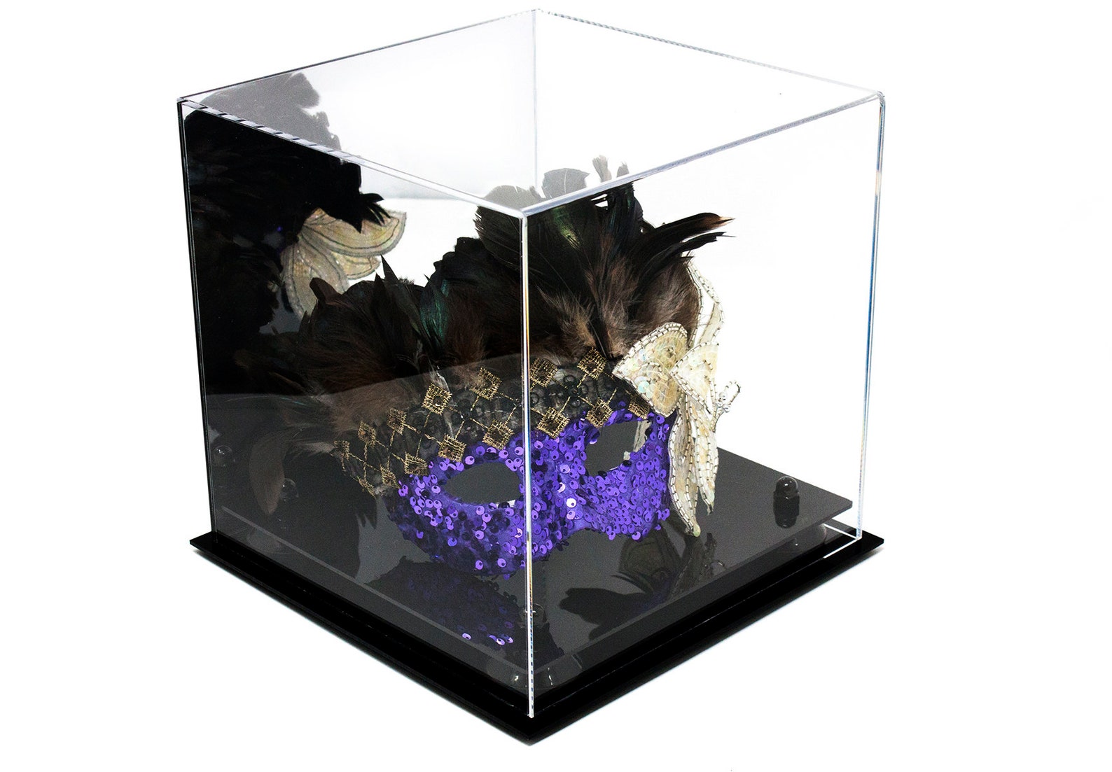 Versatile Deluxe Acrylic Display Case Medium Square Box With - Etsy