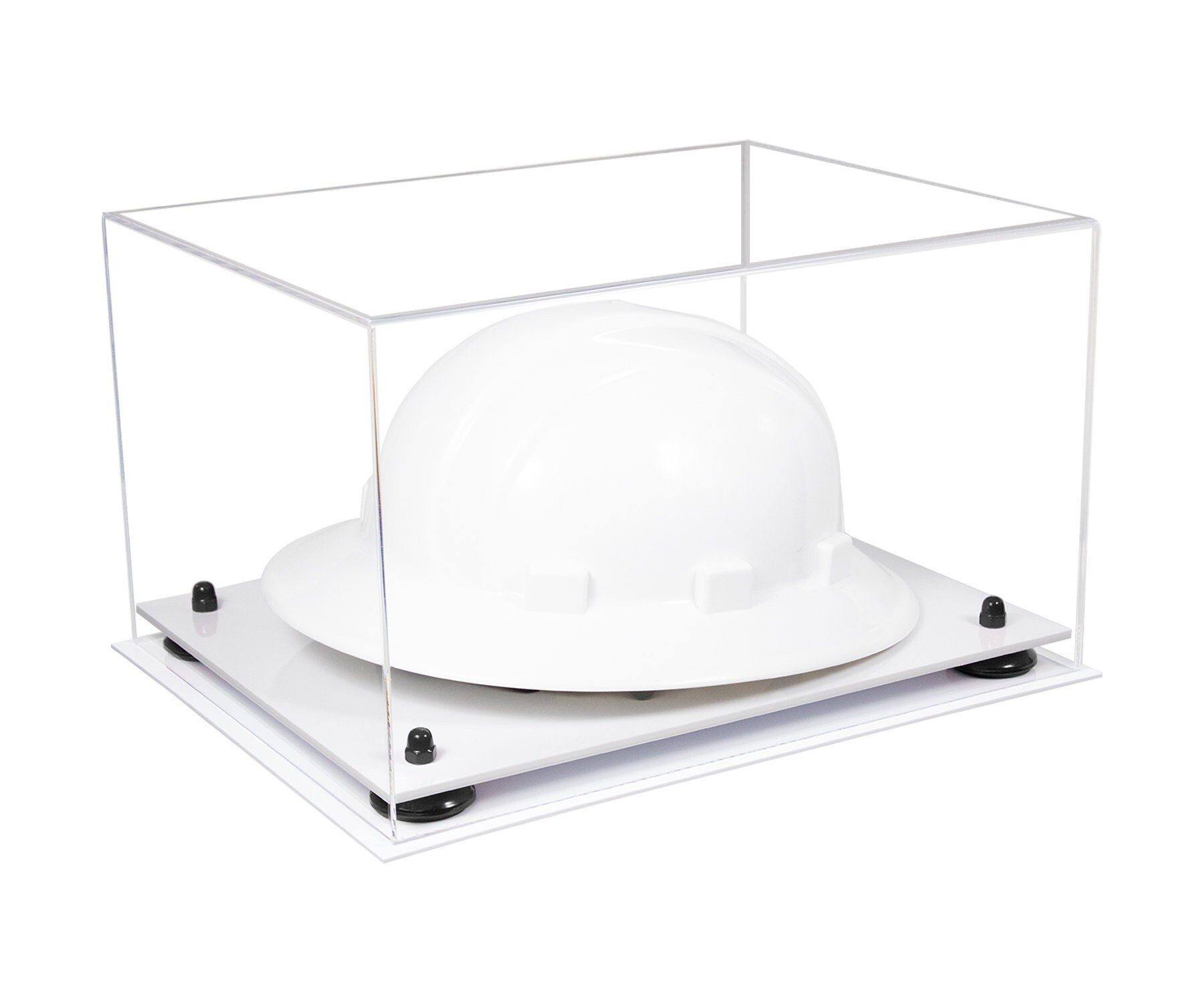 Better Display Cases Acrylic Large Helmet - Hard Hat Display Case With ...
