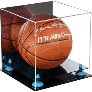Deluxe Acrylic Full Size Basketball Display Case With Risers, Black ...