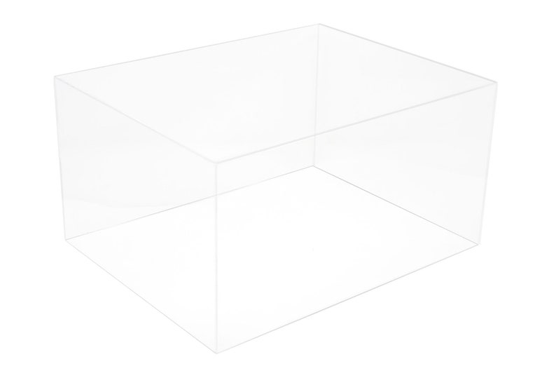 Versatile Deluxe Acrylic Display Case - Large Rectangle Box With Turf ...