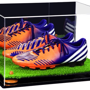 Acrylic Large Shoe Pair Display Case for Soccer Cleats Football Cleats ...