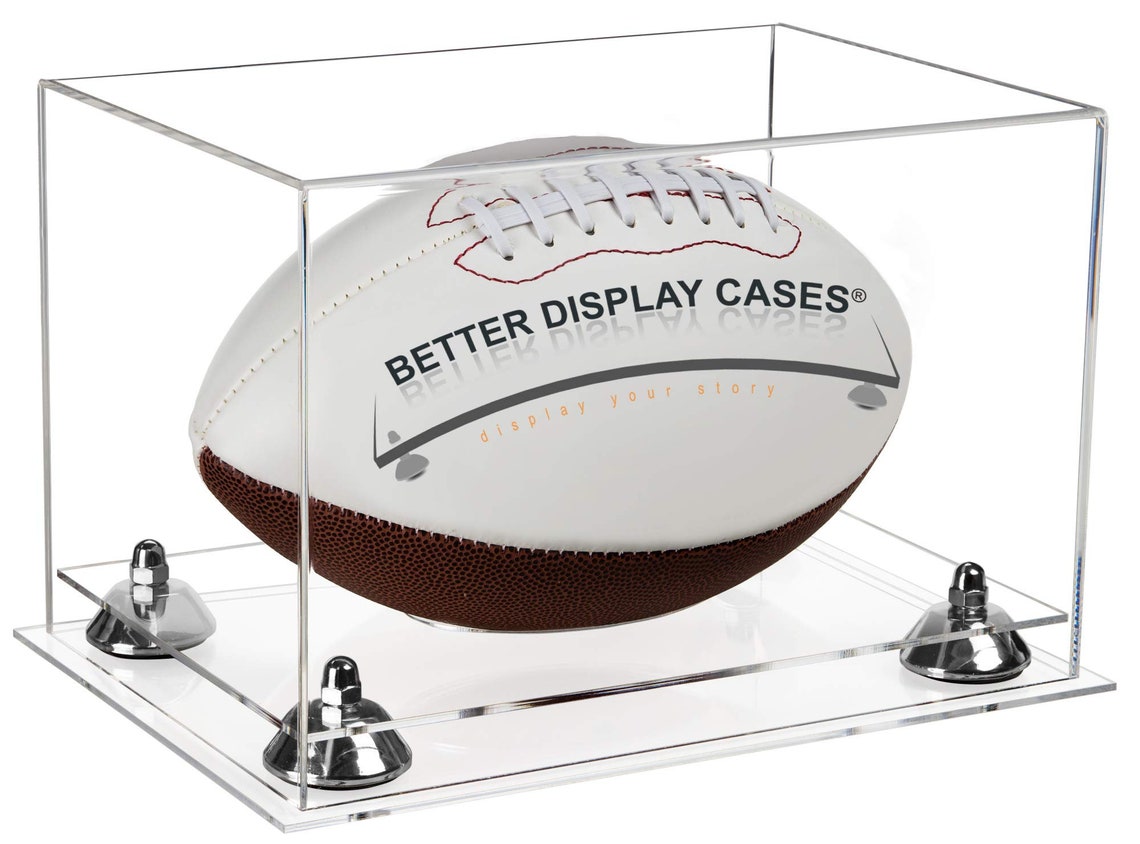 Clear Acrylic Football Display Case With Risers and Clear Base - Etsy