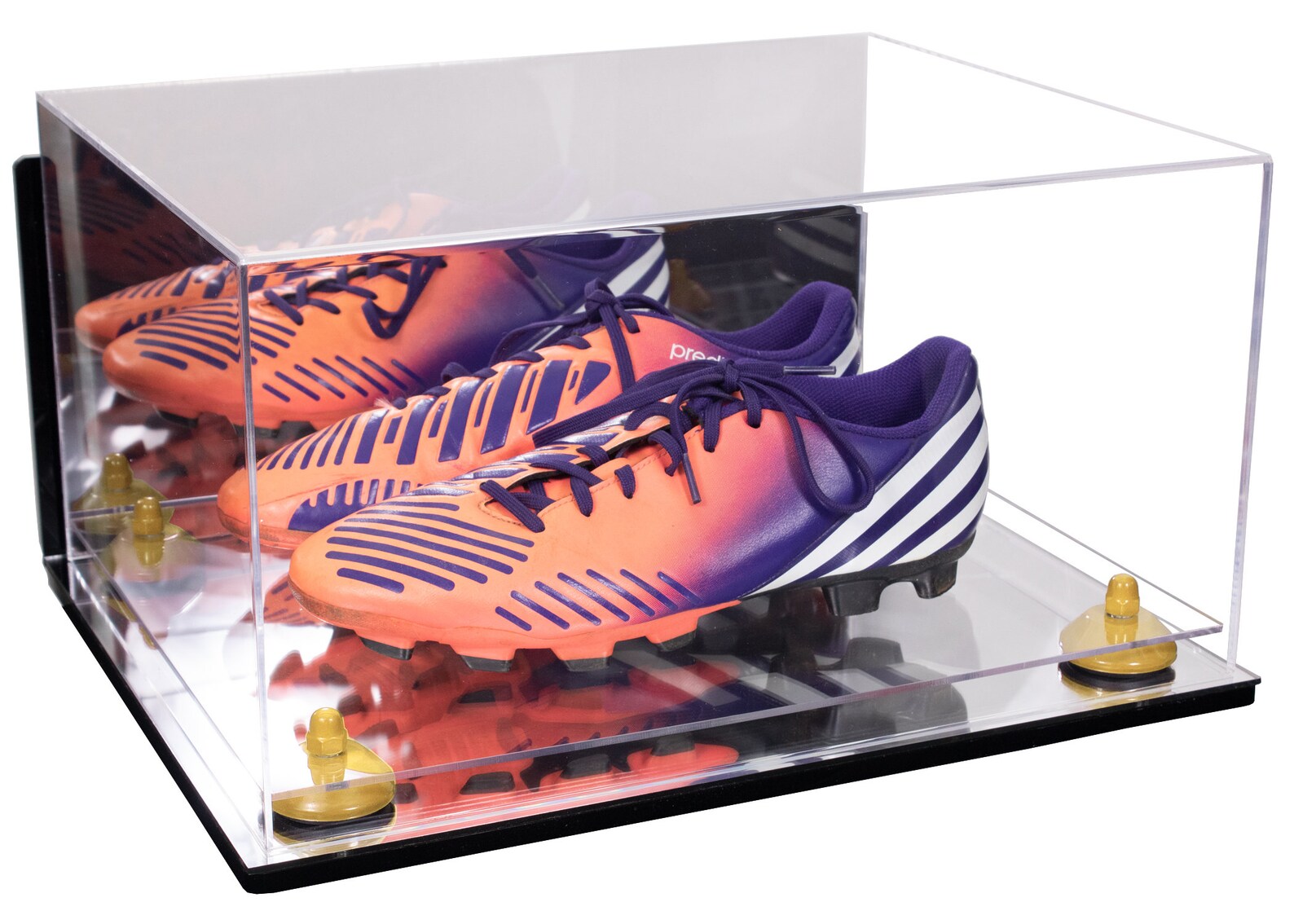 Clear Acrylic Shoe Pair Display Case for Soccer Cleats Football Cleats ...