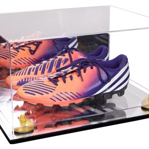 Clear Acrylic Shoe Pair Display Case for Soccer Cleats Football Cleats ...
