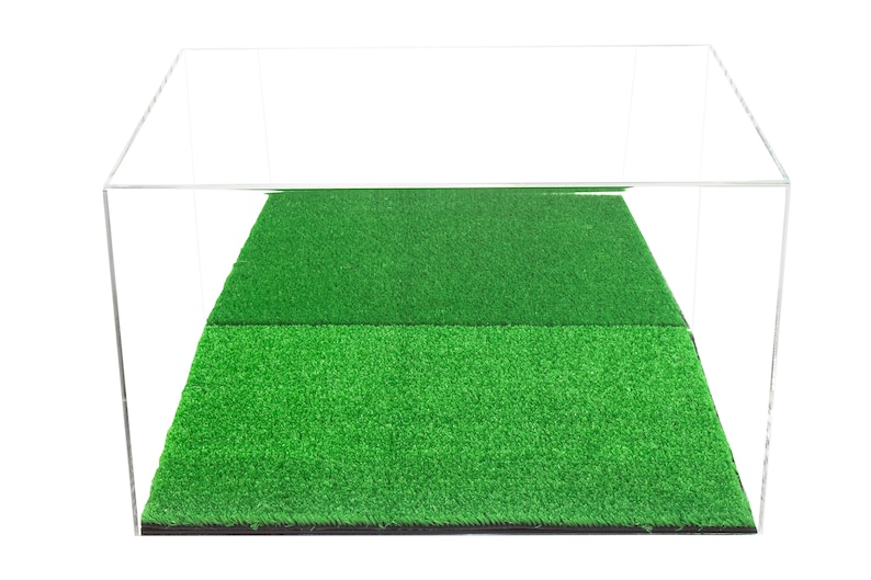 Versatile Deluxe Acrylic Display Case - Large Rectangle Box With Turf ...