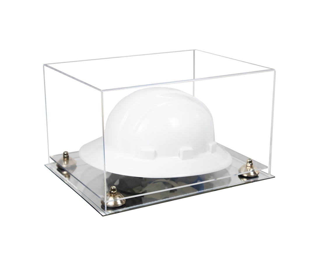 Better Display Cases Acrylic Large Helmet - Hard Hat Display Case With ...