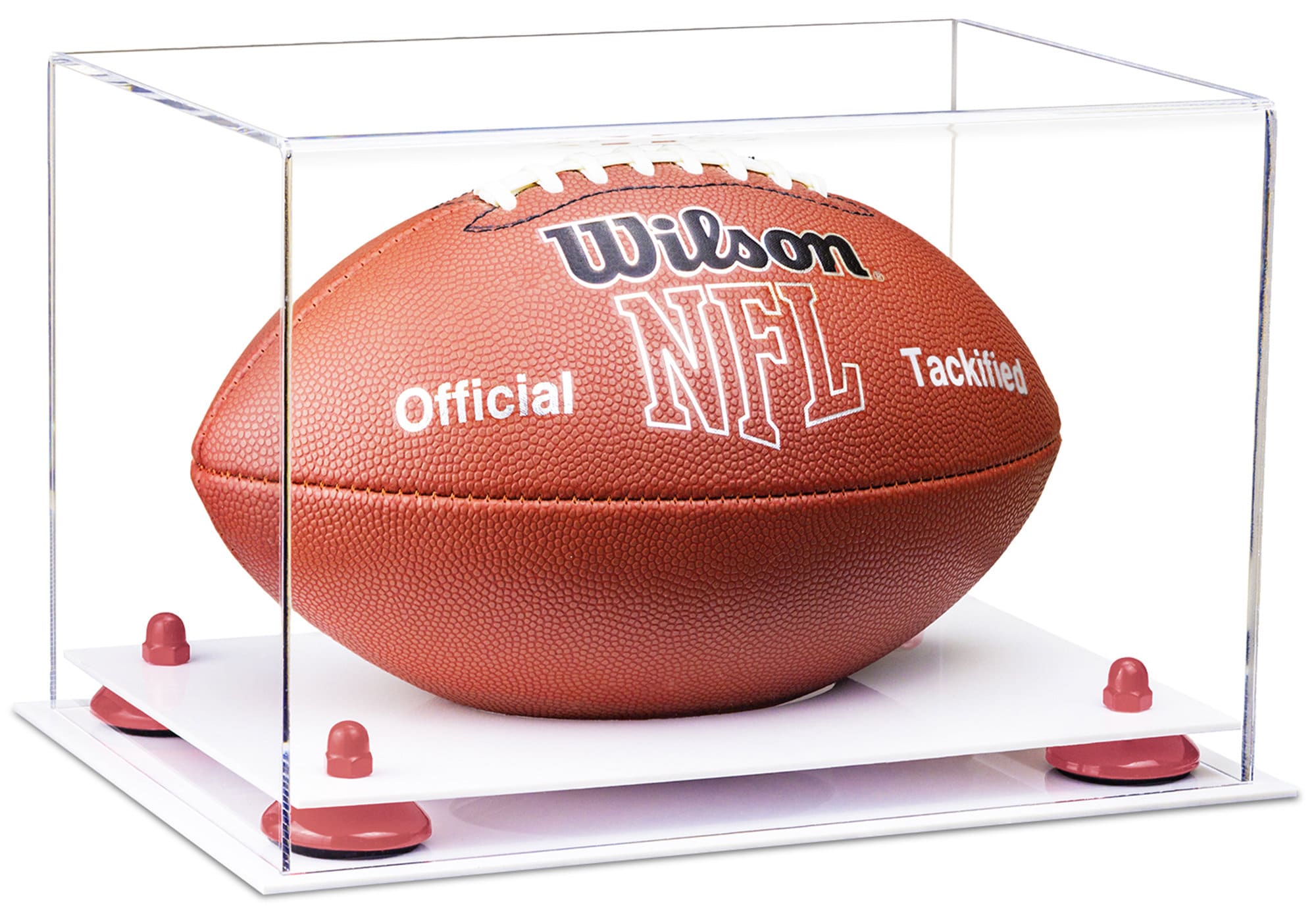 Deluxe Clear Acrylic Football Display Case with Risers and | Etsy