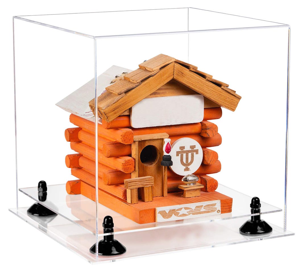 Acrylic Versatile Display Case With Case, Risers, Clear Base 12" X 12 ...