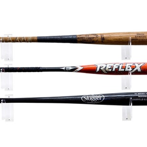 Clear Acrylic Baseball Bat Horizontal Wall Mounted Floating Shelf ...