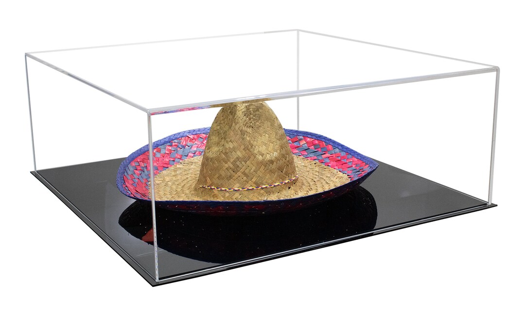 Acrylic Sombrero or Large Hat Display Case With Double Sheet Base With ...