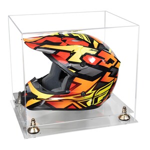 Acrylic Motorcycle Motocross or Nascar Racing Helmet Display Case With ...